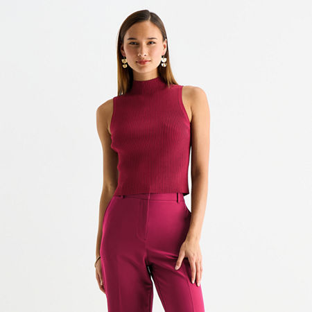 Click here for Worthington Womens Mock Neck Sleeveless Pullover S... prices