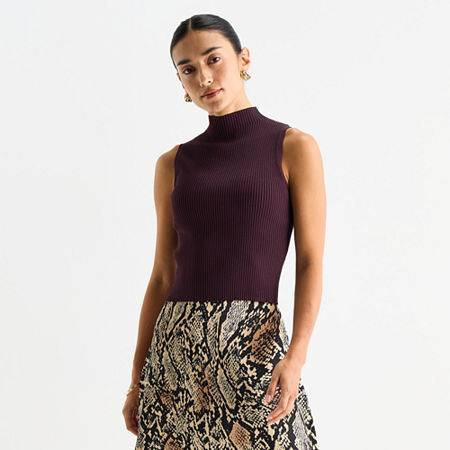 Click here for Worthington Womens Mock Neck Sleeveless Pullover S... prices