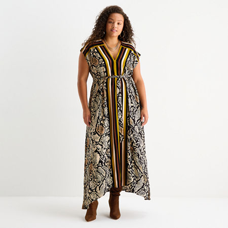 Click here for Worthington Womens Sleeveless Animal Plus Maxi Dre... prices