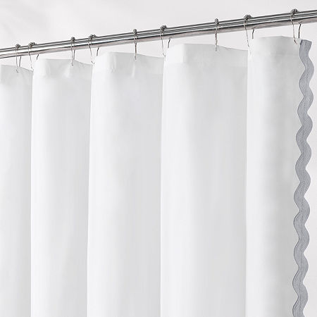 Click here for Awesome Home Scalloped Woven Fabric Shower Curtain... prices