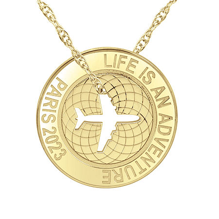 Click here for Womens Personalized Gold Pendant Necklace  One Siz... prices