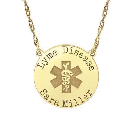 Click here for Womens Personalized Gold Pendant Necklace  One Siz... prices