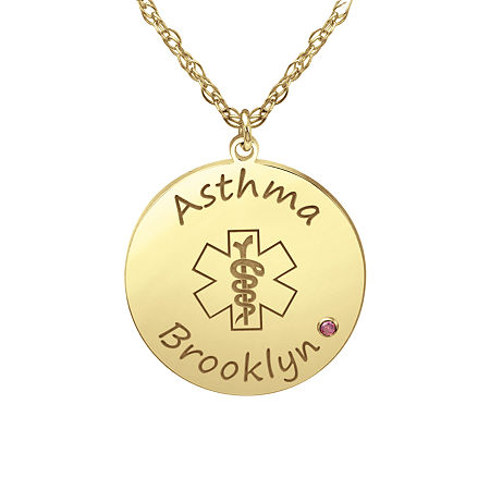 Click here for Womens Multi Color Personalized Gold Round Pendant... prices