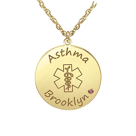 Click here for Womens Multi Color Personalized Gold Round Pendant... prices
