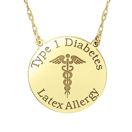 Click here for Womens Personalized Gold Pendant Necklace  One Siz... prices