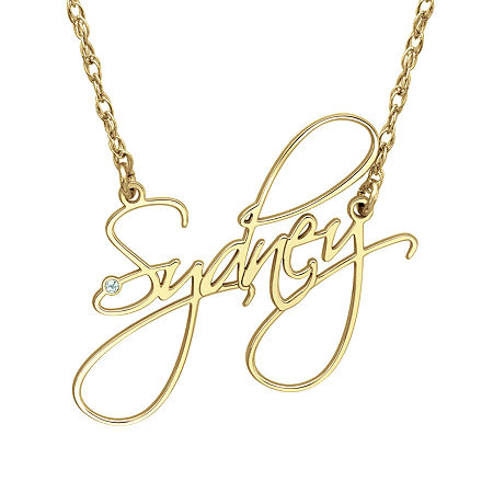 Click here for New White Diamond Accent Name Necklaces  One Size... prices