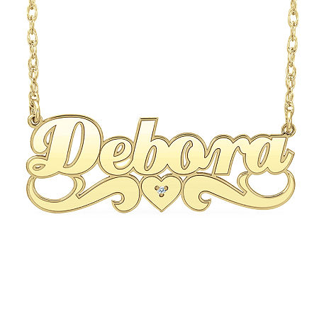 Click here for New White Diamond Accent Name Necklaces  One Size... prices