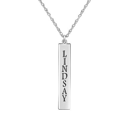 Click here for Personalized Vertical Bar Name Necklace  One Size... prices