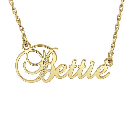 Click here for Womens White Diamond Accent Genuine Gold Personali... prices