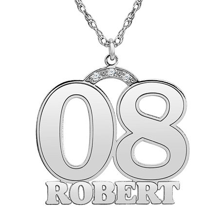 Click here for Womens White Diamond Accent Genuine Personalized G... prices
