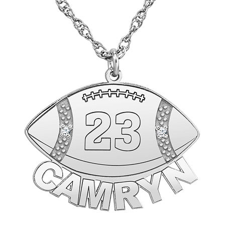 Click here for Womens Genuine White Diamond Accent Personalized G... prices