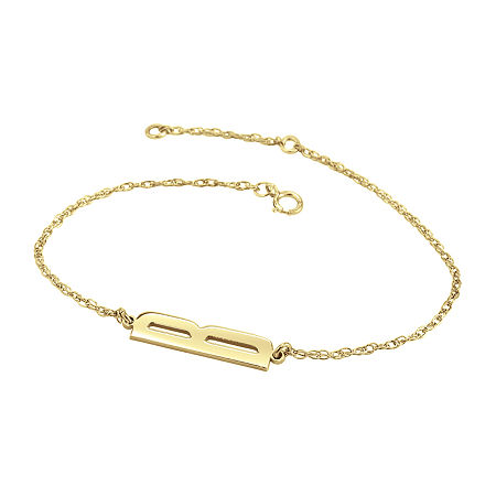 Click here for Personalized 7.25 Inch Rope Gold Chain Bracelet  O... prices