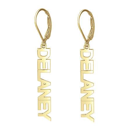 Click here for Personalized Gold Drop Earrings  One Size  Yellow prices