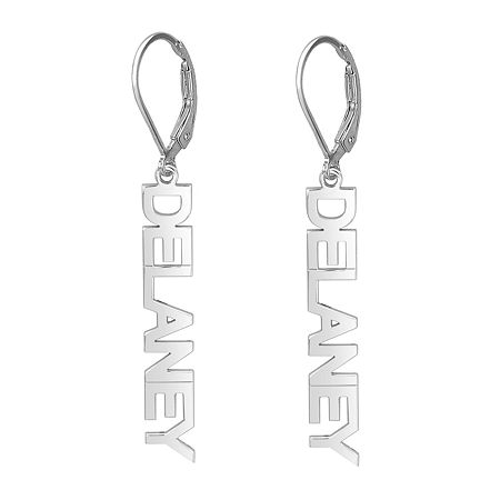 Click here for Personalized Gold Drop Earrings  One Size  White prices