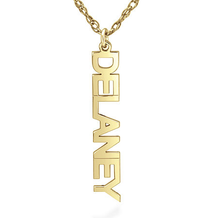 Click here for Womens Personalized Gold Pendant Necklace  One Siz... prices