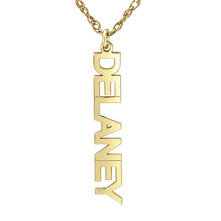 Click here for Womens Personalized Gold Pendant Necklace  One Siz... prices