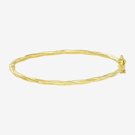 Click here for Girls 14K Gold Over Silver Bangle Bracelet  One Si... prices