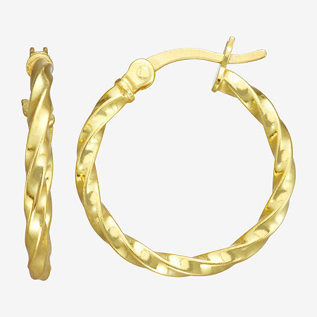 Click here for Girls 14K Gold Over Silver 18mm Hoop Earrings  One... prices