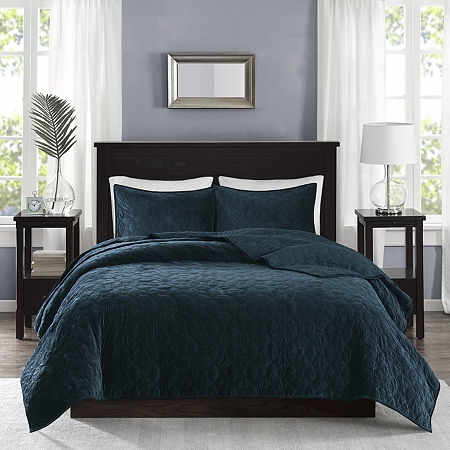 Click here for Madison Park Harper Quilted Velvet 3-Pc. Quilt Set... prices