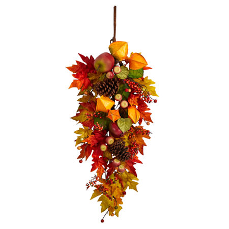 Click here for Nearly Natural 35IN Maple Leaf and Berries Teardro... prices