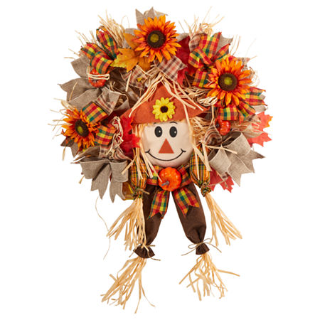 Click here for Nearly Natural 30 Scarecrow Faux Wreath  One Size... prices