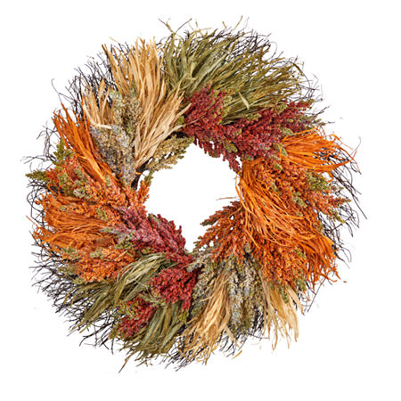 Click here for Nearly Natural 26 Fall Sorghum Harvest Autumn Wrea... prices