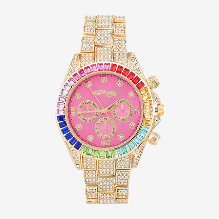 Ed Hardy Womens Quartz Shiny Gold-Tone Metal Alloy Watch 40mm - Shiny Gold