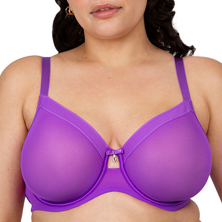 Click here for Curvy Couture Sheer Mesh Unlined Underwire Bra-131... prices