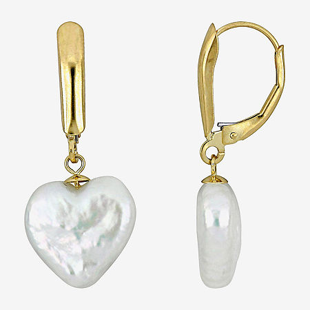 Click here for Womens White Cultured Freshwater Pearl 14K Gold He... prices