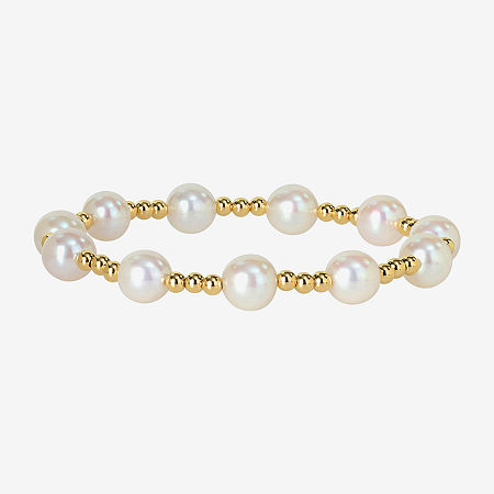 Click here for Womens White Cultured Freshwater Pearl 10K Gold St... prices
