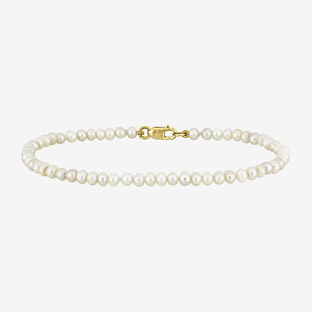 Click here for Womens White Cultured Freshwater Pearl 14K Gold St... prices