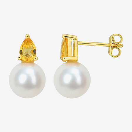 Click here for White Cultured Freshwater Pearl & Gemstone 18K Gol... prices