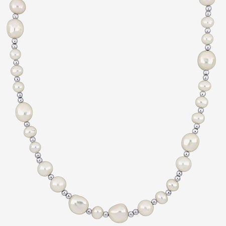 Click here for Womens White 18 Inch Strand Necklace  One Size prices