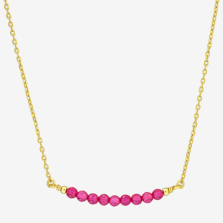 Click here for Womens Lab Created Red Ruby 18K Gold Over Silver 1... prices