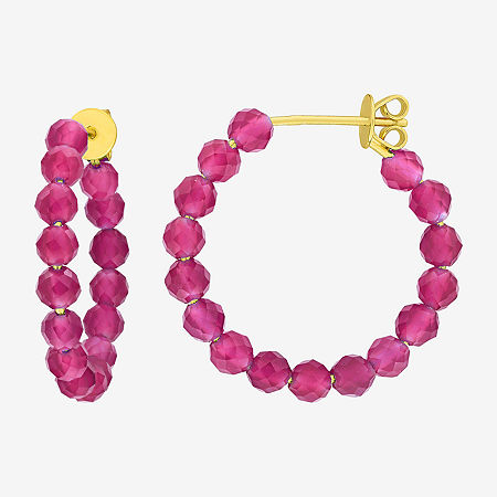 Click here for Womens Lab Created Red Ruby 18K Gold Over Silver 2... prices