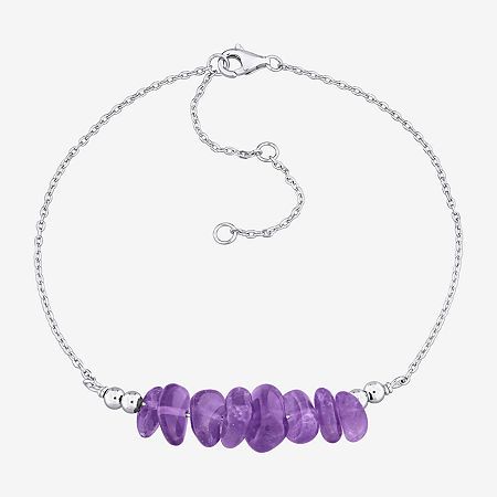 Click here for Womens Genuine Purple Amethyst Sterling Silver Bea... prices