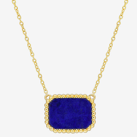 Click here for Womens Genuine Gemstone 18K Gold Over Silver Penda... prices