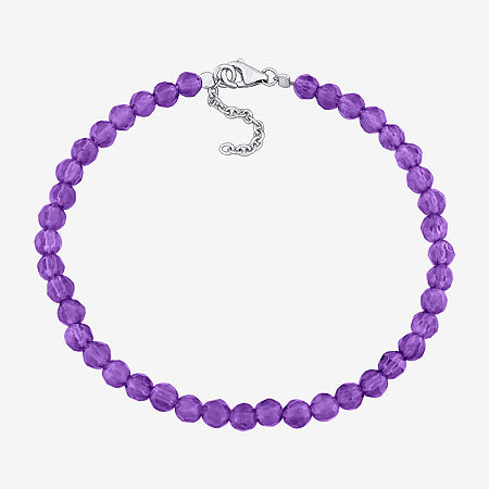 Click here for Womens Genuine Purple Amethyst Sterling Silver Bea... prices