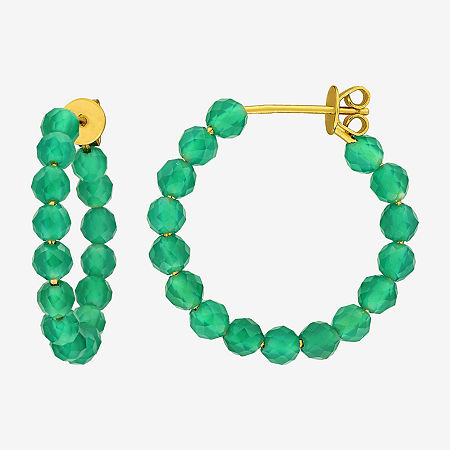 Click here for Womens Genuine Green Onyx 18K Gold Over Silver 4.4... prices