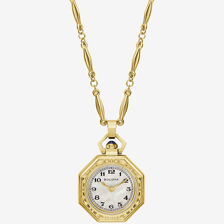 Bulova Womens Limited Edition 150th Anniversary Classic Rubaiyat Gold-Tone Stainless Steel Pendant Watch 25.5mm - Gold-tone
