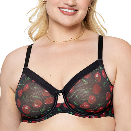Click here for Curvy Couture Sheer Mesh Unlined Underwire Bra-131... prices