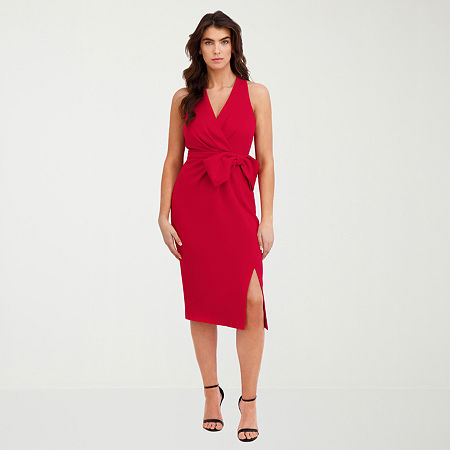 Click here for Clover And Sloane Womens Sleeveless Midi Sheath Dr... prices