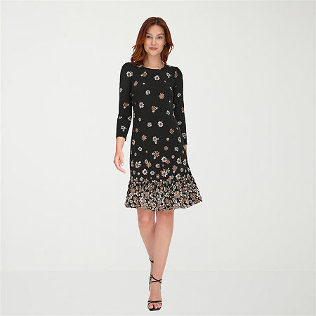 Click here for Marc New York Womens 3/4 Sleeve Floral Shift Dress... prices