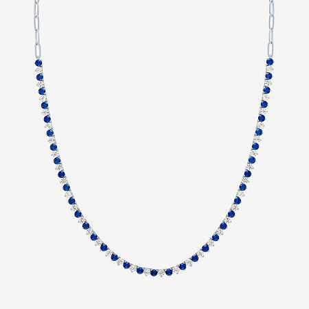 Click here for Gemstone Sterling Silver 18 Inch Tennis Necklace... prices