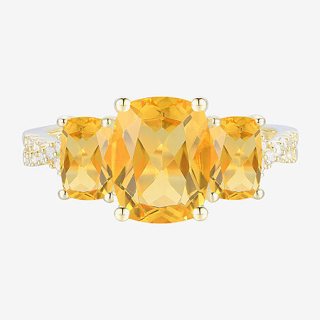 Click here for Womens Genuine Yellow Citrine 14K Gold Over Silver... prices