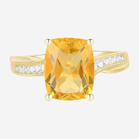 Click here for Womens Genuine Yellow Citrine 14K Gold Over Silver... prices