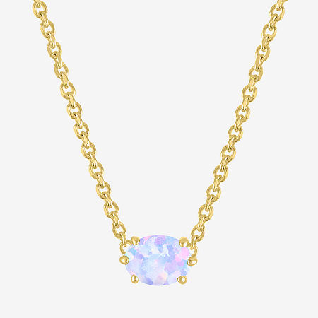 Click here for Womens Lab Created Multi Color Opal 14K Gold Over... prices