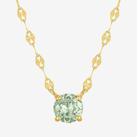 Click here for Womens Genuine Green Amethyst 14K Gold Over Silver... prices