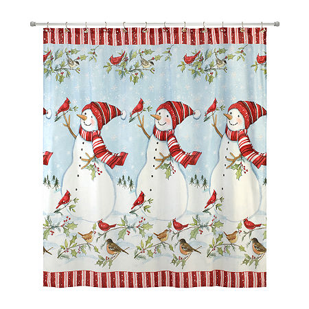 Avanti Holiday Cheer Polyester Shower Curtain  72 x 72 - Multi