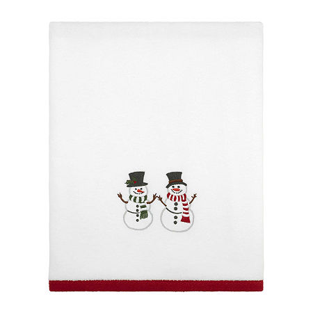 Avanti Winter Snowman Cotton Bath Towel Set  50 x 27 - White